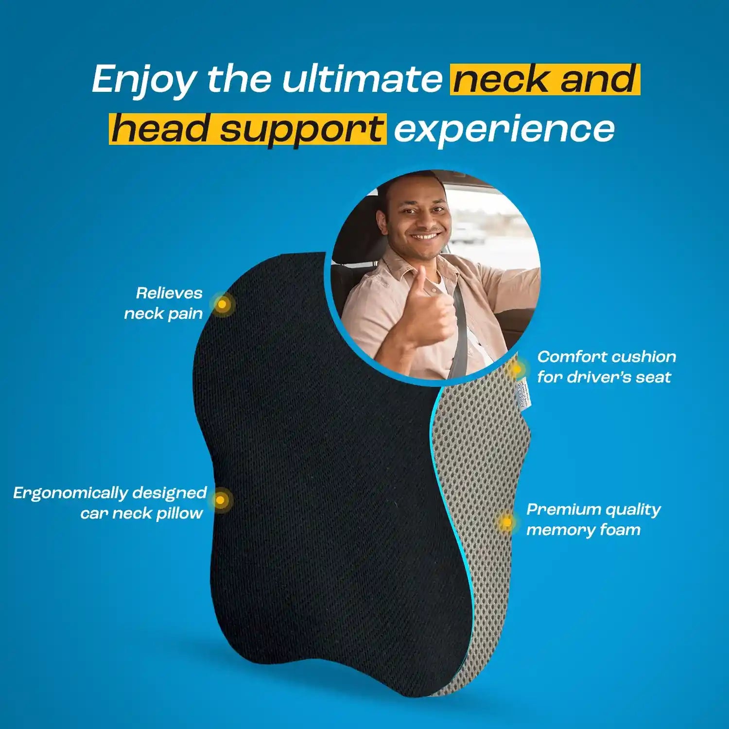 Car Neck Pillow | Neck Pillow for Car | Neck Rest Pillow – Sleepsia ...