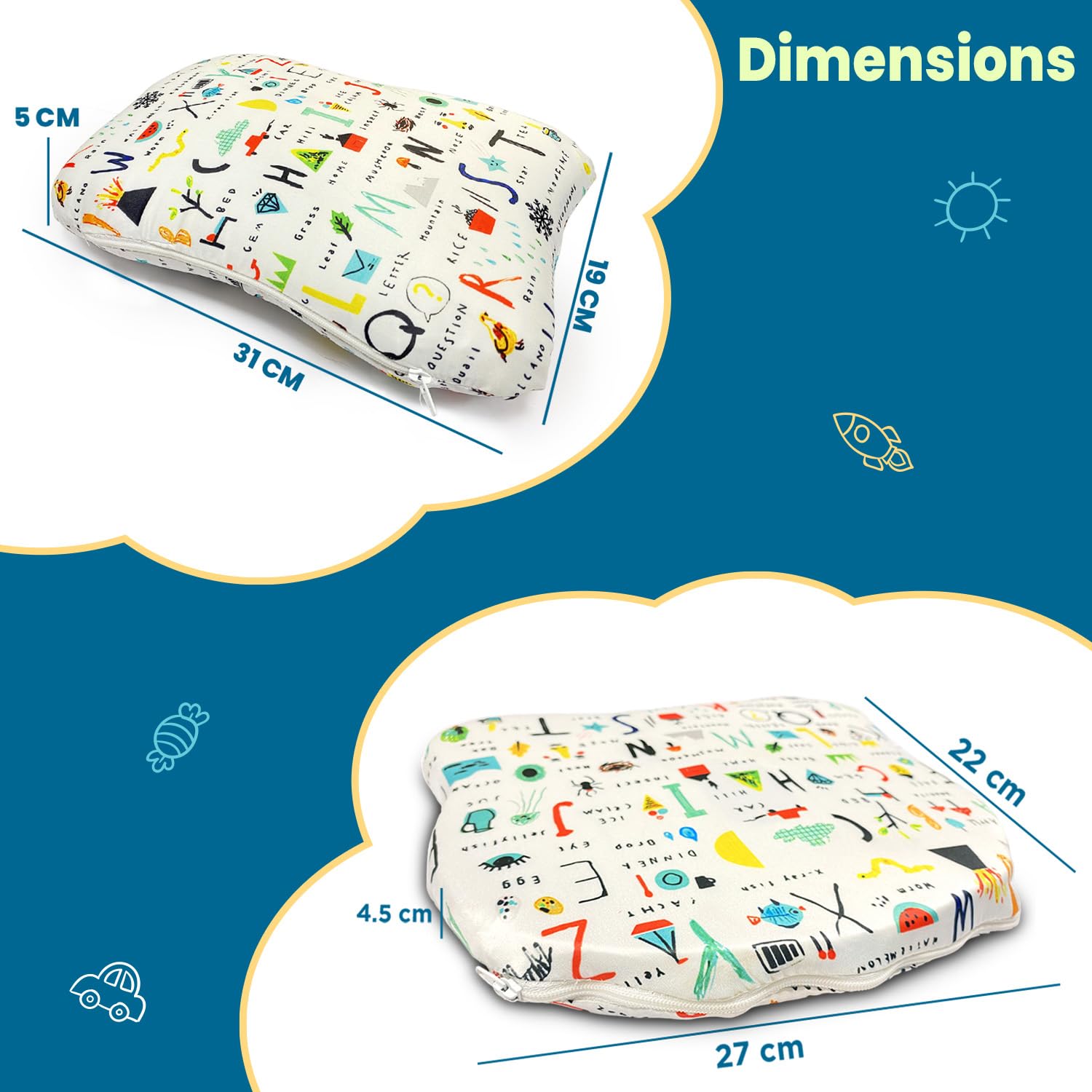 Sleepsia Kids Alpha Pillow (Combo) – Sleepsia India Pvt Ltd